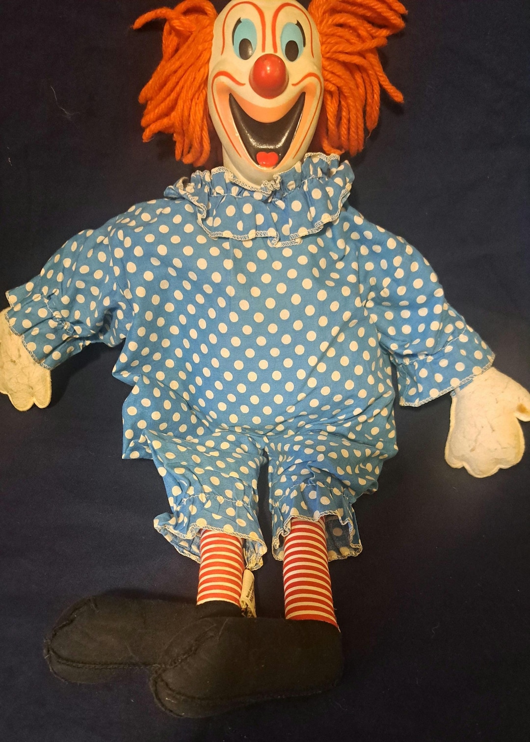 Vintage Bozo the Clown Pull String Doll 1963 Mattel - Etsy