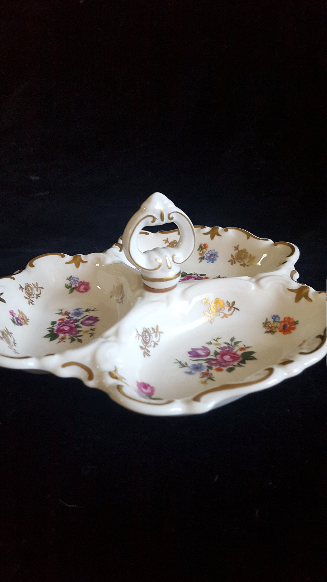 Vintage Reichenbach Fine China Divided Serving Dish Relish - Etsy