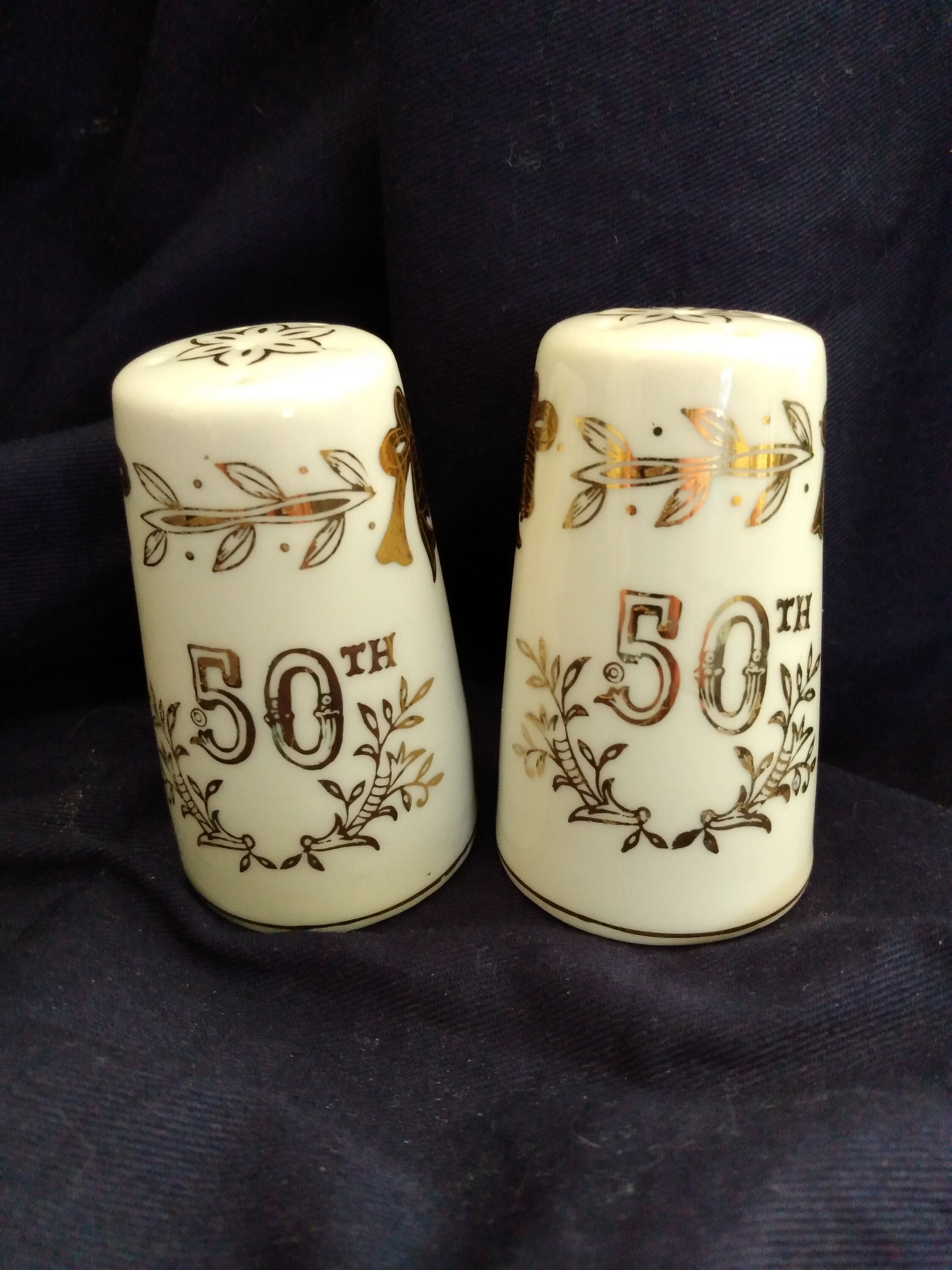 Lefton 50th Anniversary Salt & Pepper Shakers 1955 - Etsy