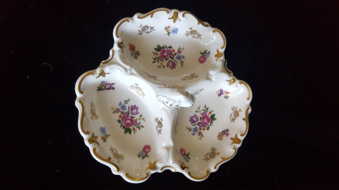 Vintage Reichenbach Fine China Divided Serving Dish Relish Tray Made in ...