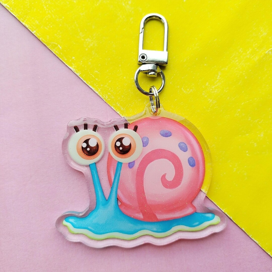 Glittery Snail Keychains, 2.5 Inch Double-sided Acrylic Keychains - Etsy
