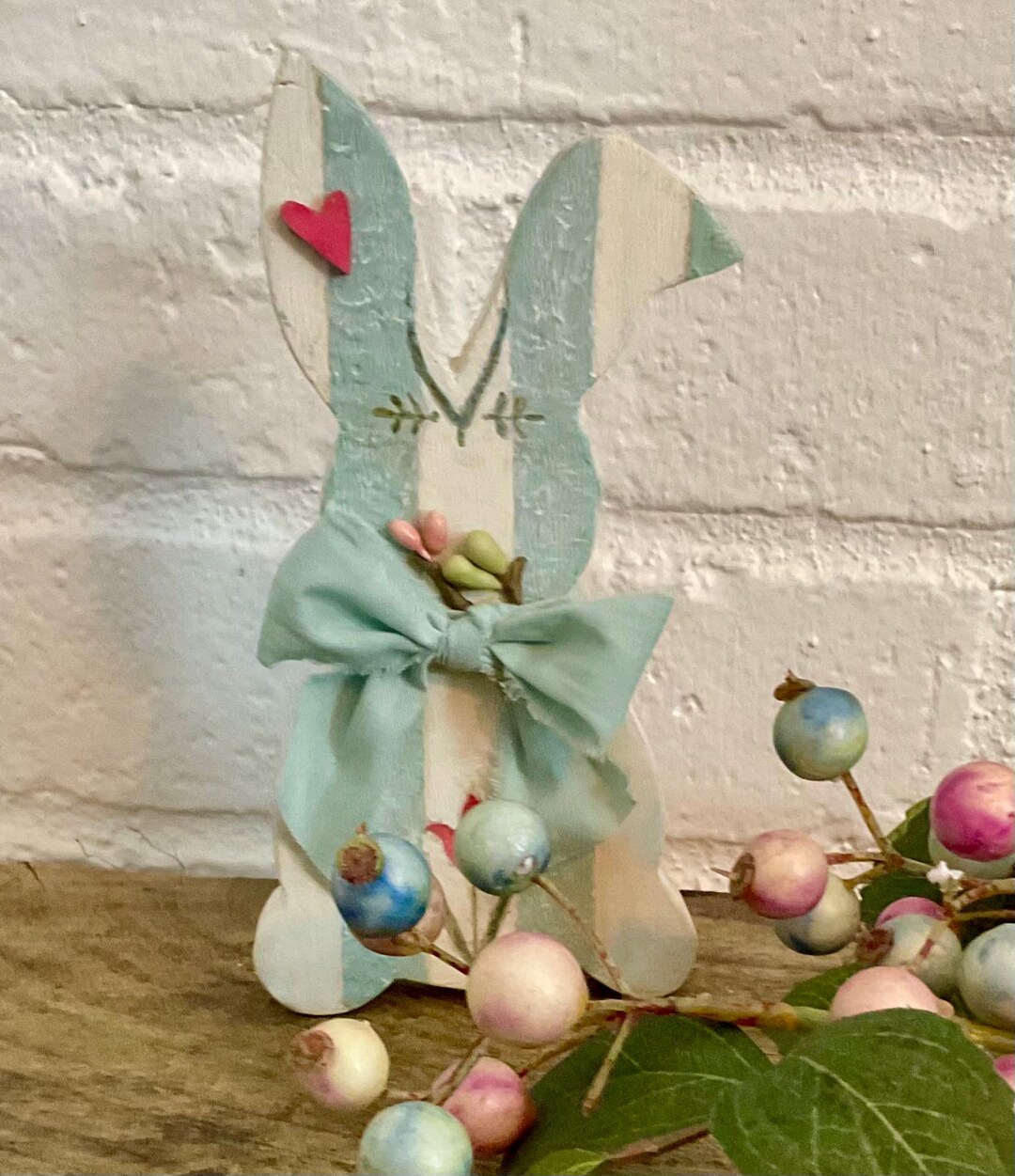 Pastel Standing Easter Bunny Wood Craft Shelf Sitter - Etsy