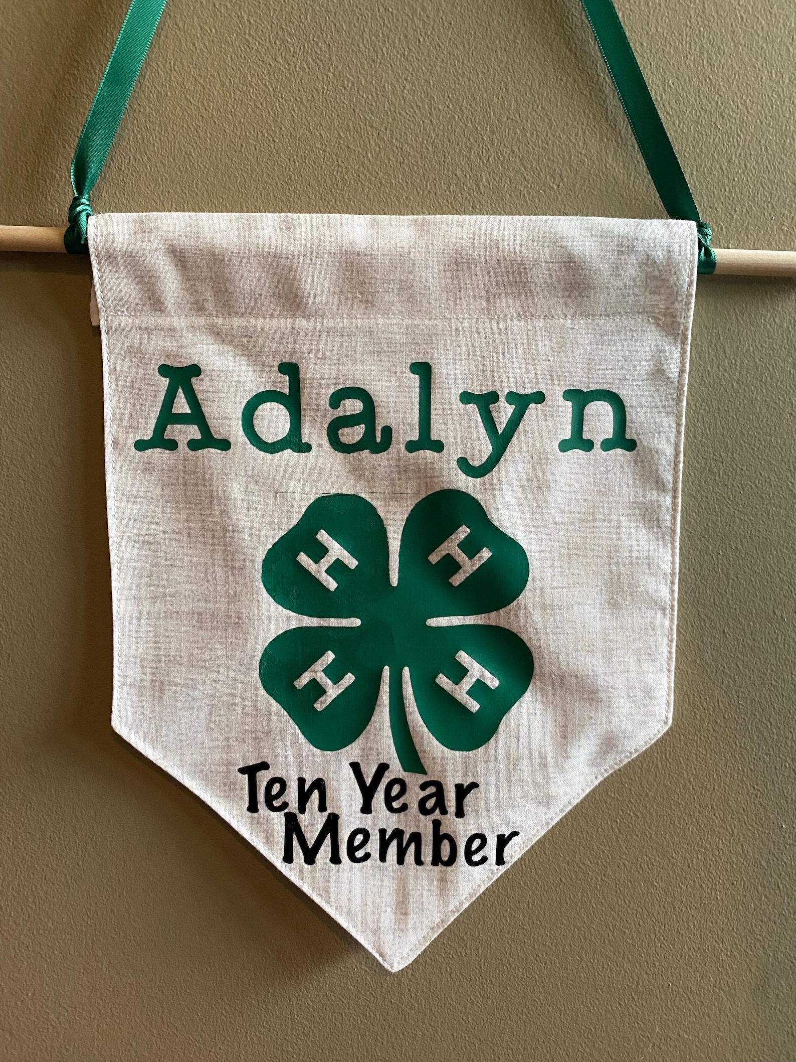Ten Year 4H Banner 2 Lines Personalization - Etsy