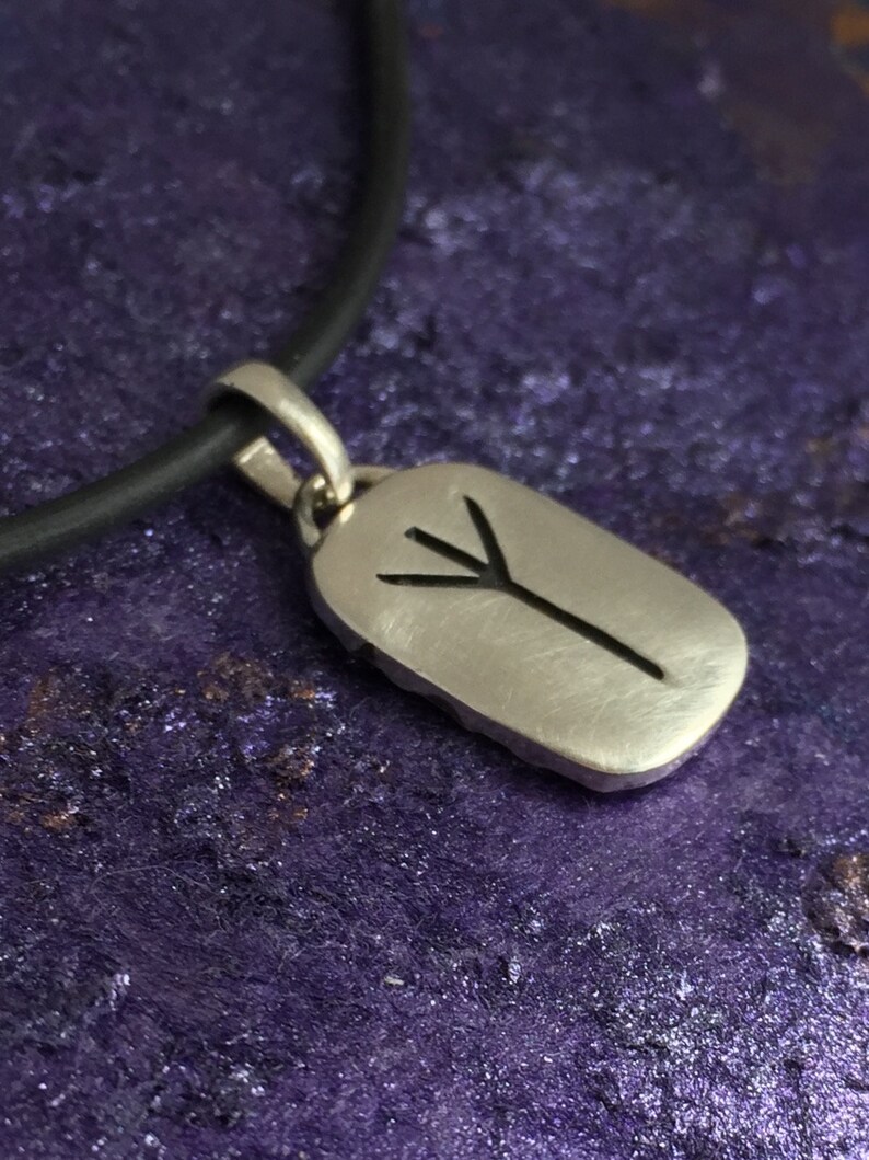 Algiz rune talisman Silver 925 pendentif algiz norse rune | Etsy