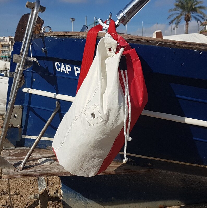 Back Pack Sailbag, Upcycled Sail Rucksack, Recycled Sail Duffle Bag ...