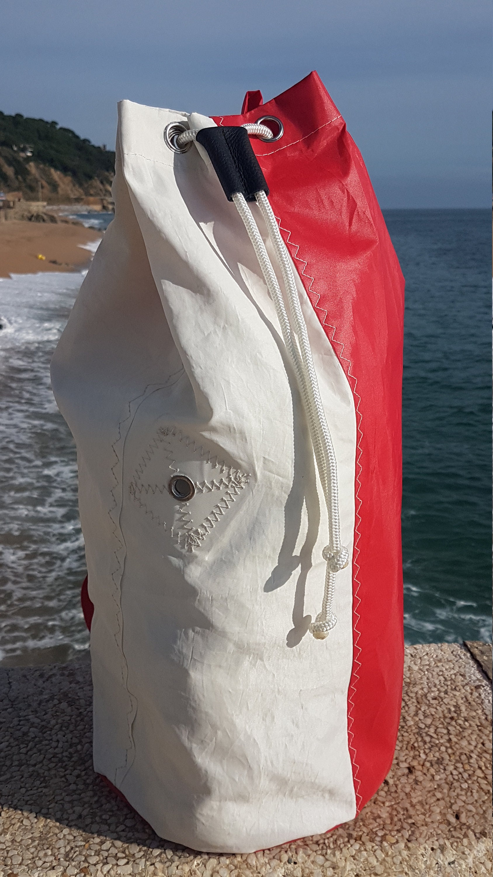 Back Pack Sailbag, Upcycled Sail Rucksack, Recycled Sail Duffle Bag ...