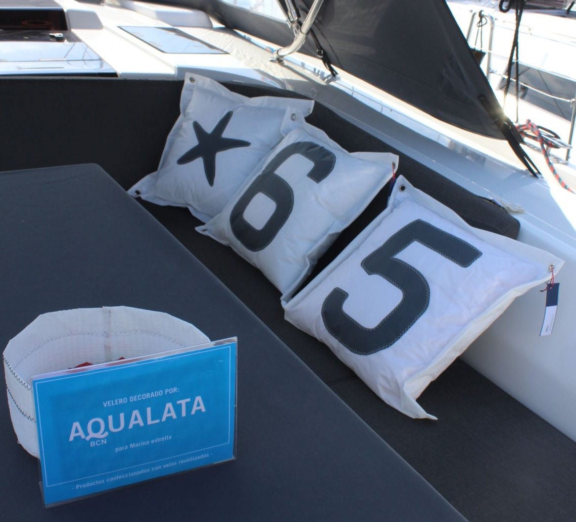 Sail Pillow, Sail Insignia Cover Pillow, Sailcloth Pillow, Boat Sail ...