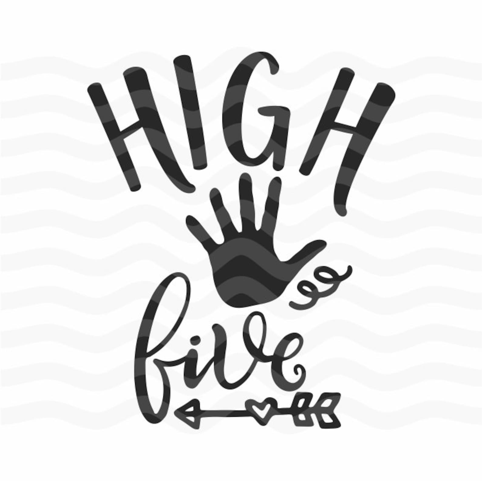 High Five Five Year Birthday Birthday Svg 5th Birthday Svg - Etsy