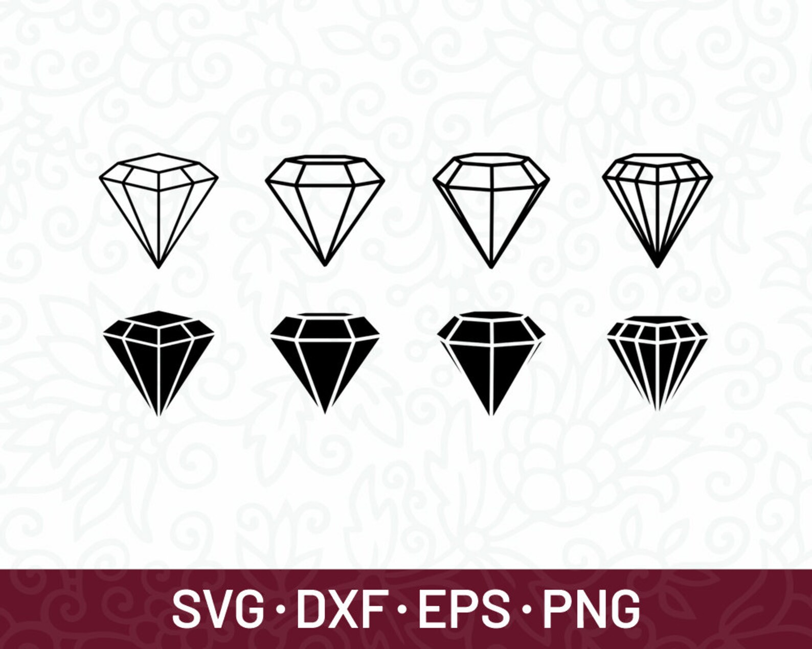 Diamonds Svg Diamonds Dxf Diamond Svg Diamond Dxf Diamond - Etsy