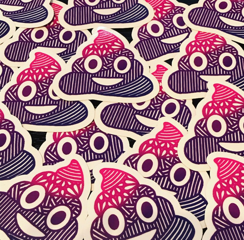 Poop Emoji Sticker, Poop, Poop Emoji, Pink Poop, Kid Sticker, Kid ...