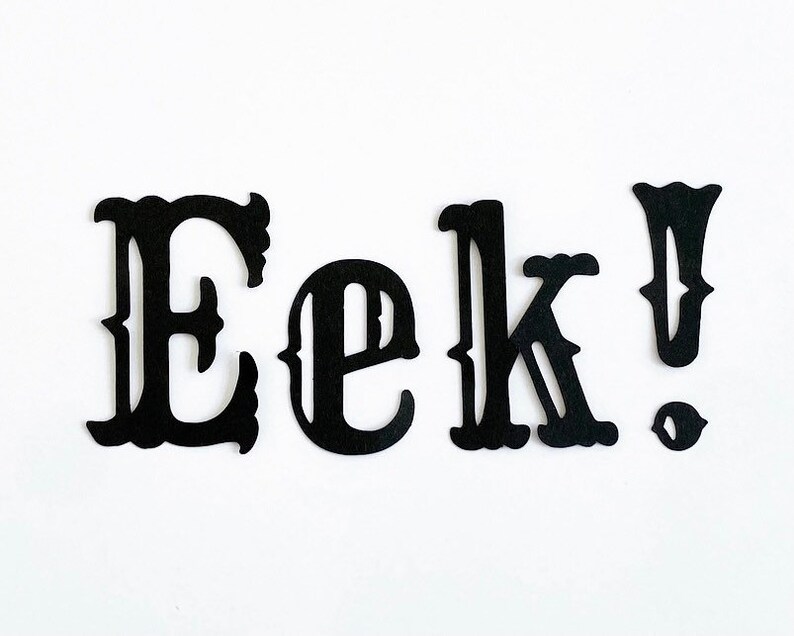 EEK! Die Cut Letters, EEK!, Fall Decor, Die Cut, Scrapbook, Halloween ...