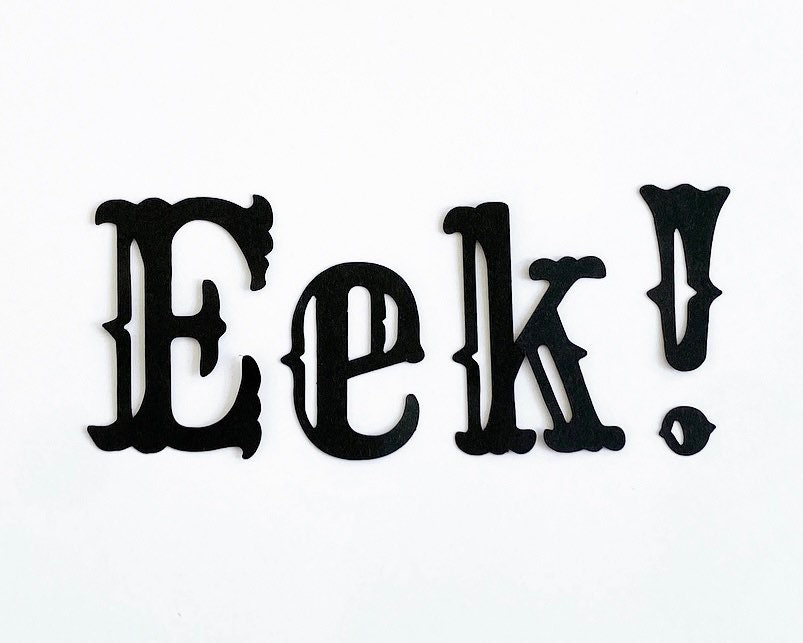 EEK! Die Cut Letters, EEK!, Fall Decor, Die Cut, Scrapbook, Halloween ...