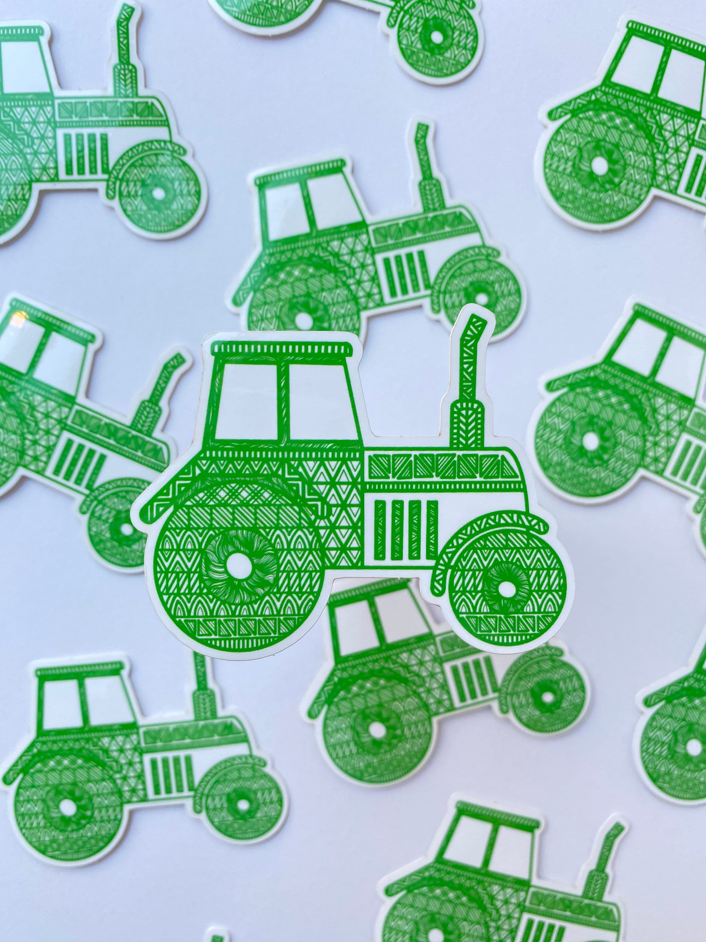 Tractor Sticker, Tractor, Kids Sticker, Kid, Child, Green Sticker ...