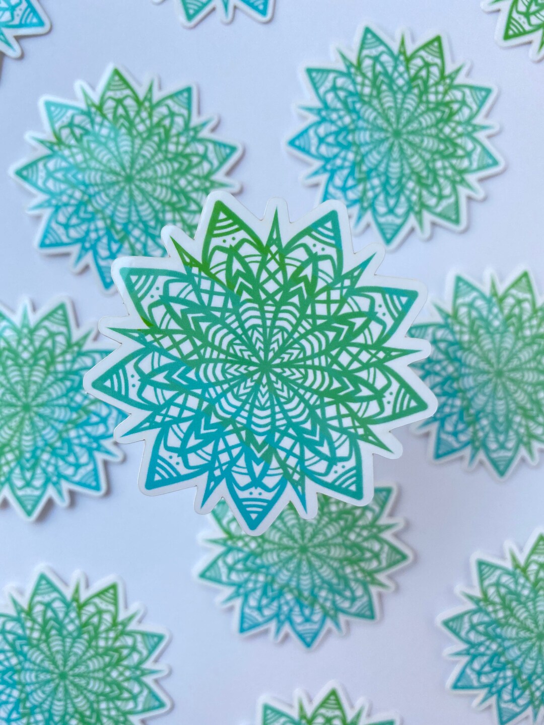Mandala Sticker, Mandala, Waterproof Sticker, Water Resistant, Die Cut ...