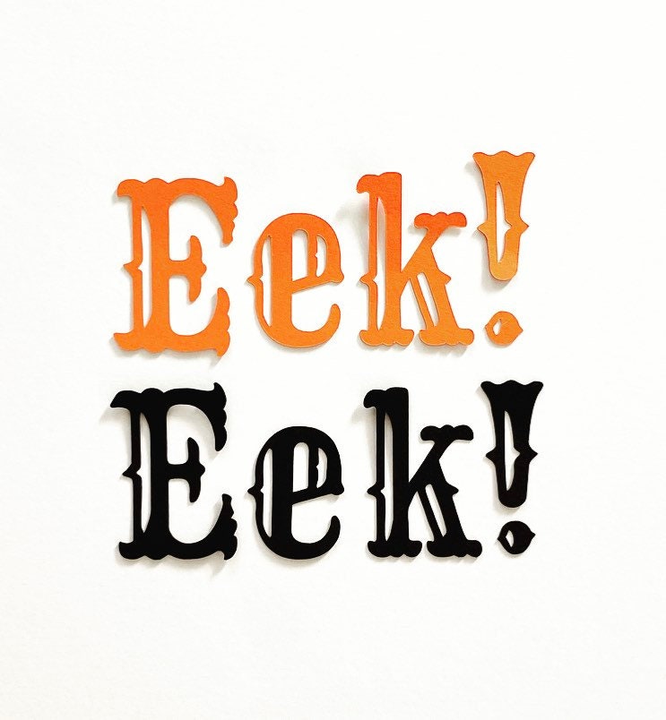 EEK! Die Cut Letters, EEK!, Fall Decor, Die Cut, Scrapbook, Halloween ...