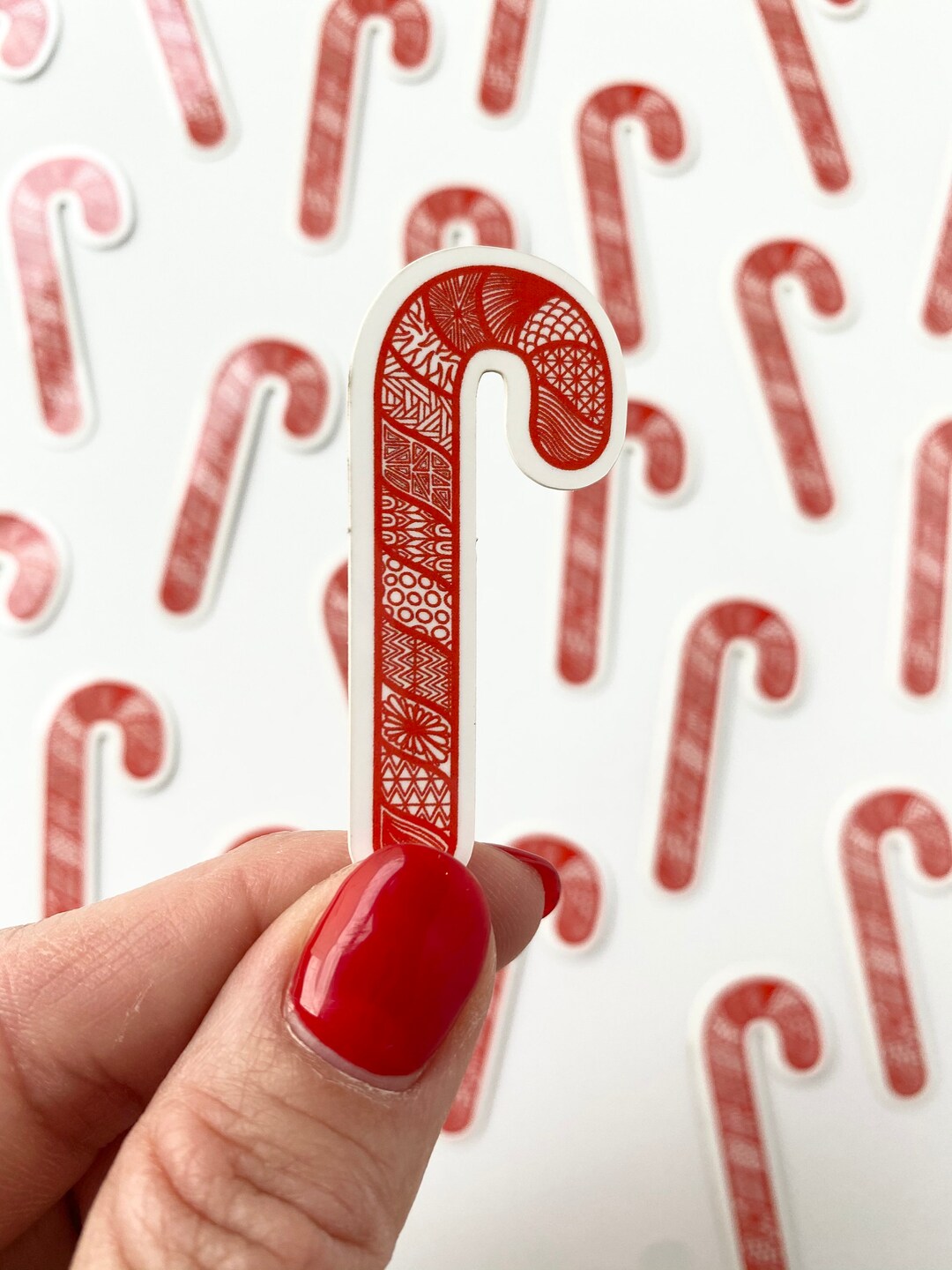 Mini Candy Cane Sticker, Candy Cane Sticker, Candy Cane, Christmas ...