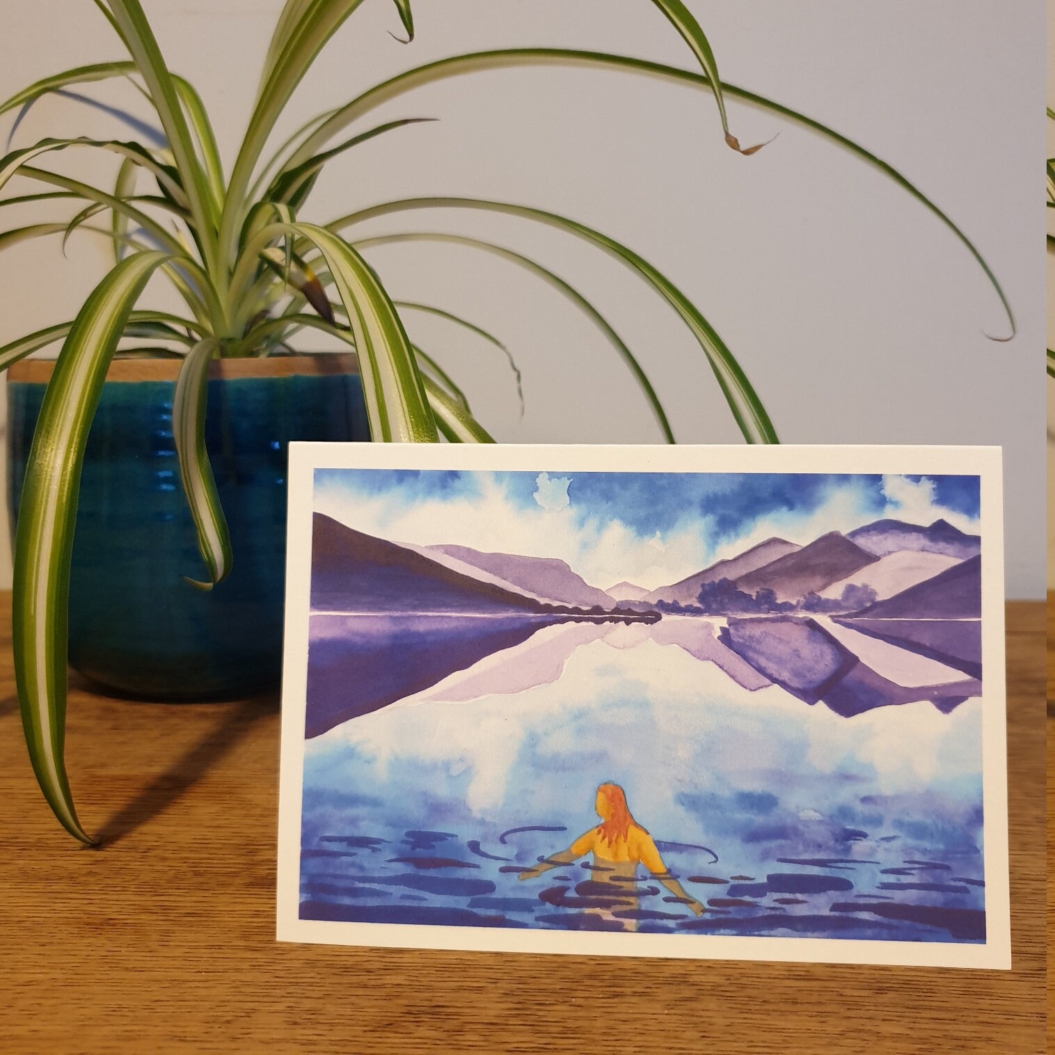 Wild Swimming Card, Lake Swim, Wild Swimming Print, Cold Water Swimming ...