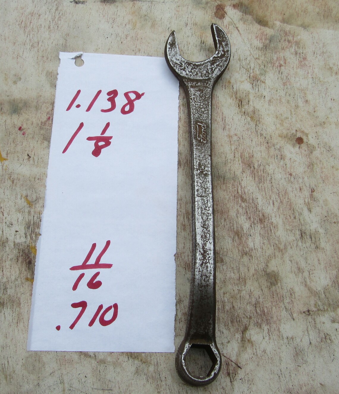 Ford Script Wrench for Model T / A, Sizes 1 1/8 & 11/16 . This is the ...