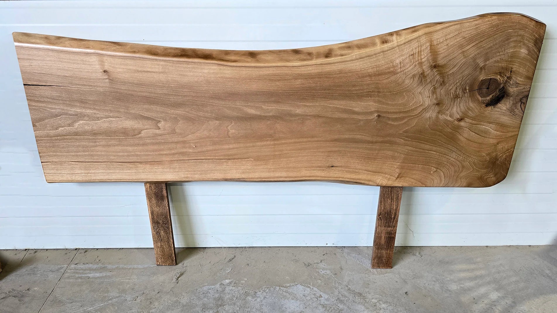 Rustic Wood Slab Headboard / Custom Wood Wall Headboard/ Queen ...