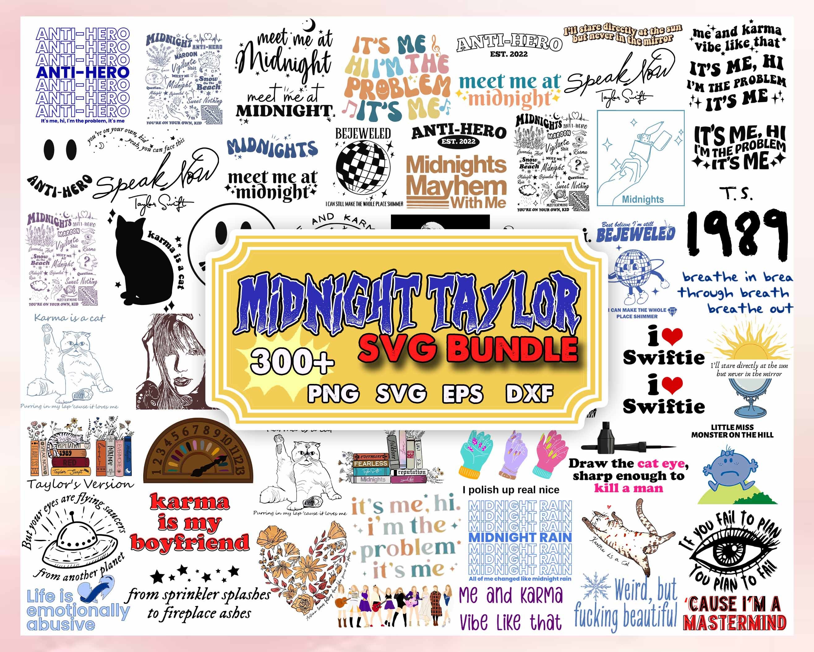 Taylor Swift Bundle Png Svg Dxf Eps Designs Tayswift Bundle - Etsy