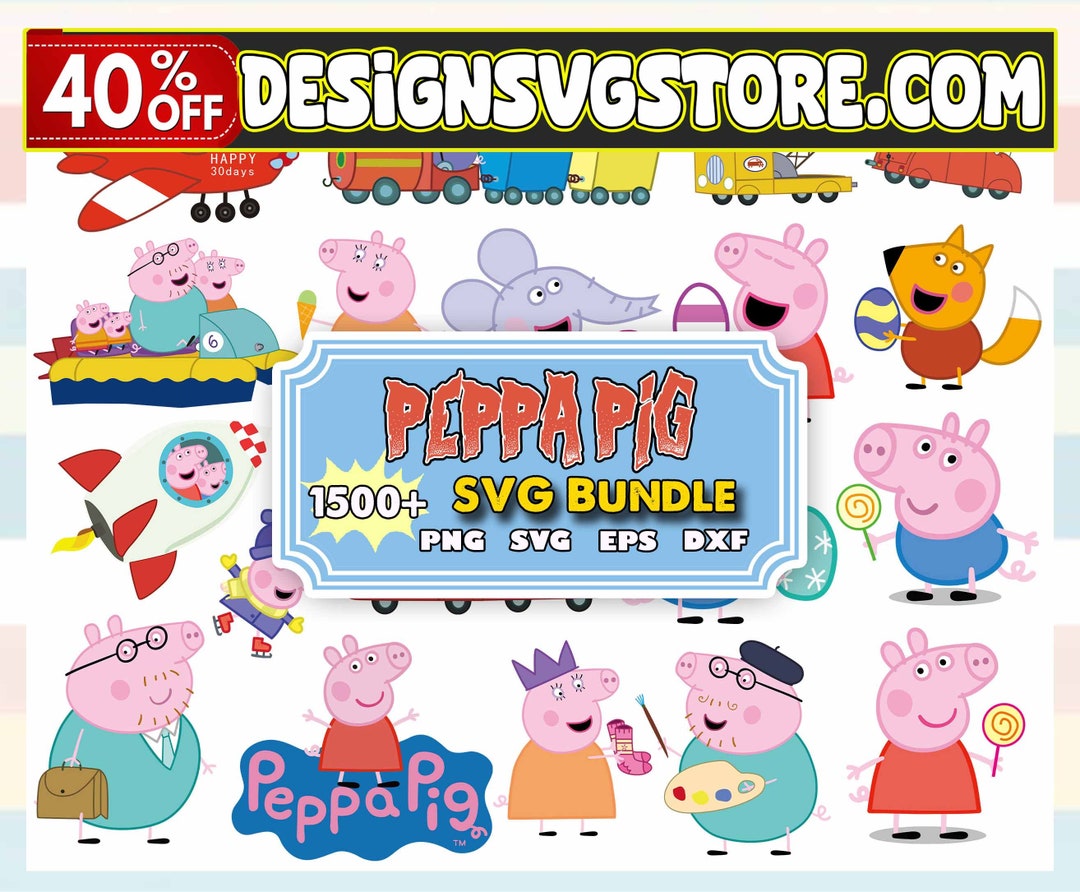 Peppa Pig Png Bundle Peppa Pig Png Files for Cricut Peppa - Etsy