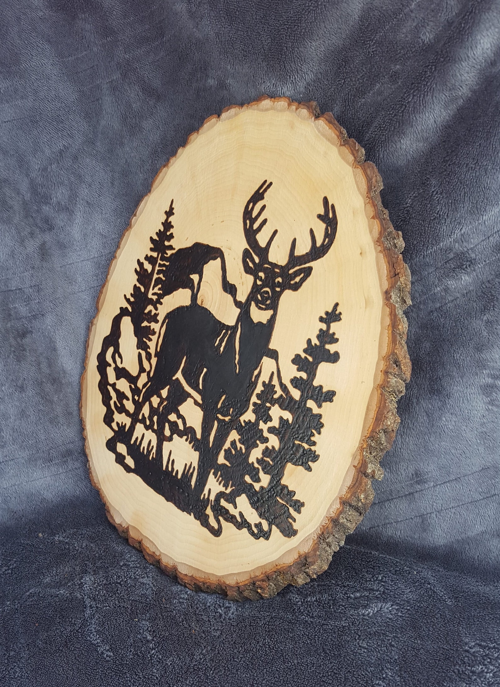 Rustic Deer Mountain Scene Mountain Scene Deer Scene Cabin | Etsy