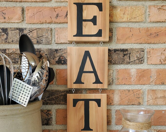 EAT Sign//kitchen Sign//eat Sign//kitchen Decor//wooden EAT Sign ...
