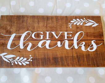Give thanks sign | Etsy