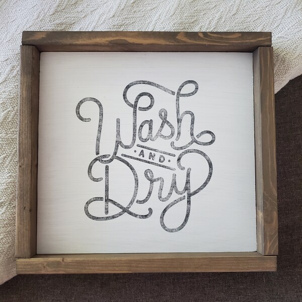 Wash and Dry Sign - Etsy