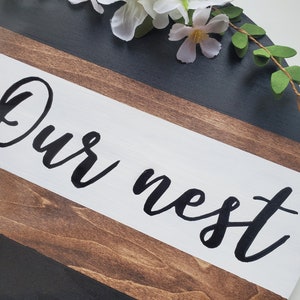 Our Nest Sign//circular Our Nest Sign//wooden Our Nest - Etsy