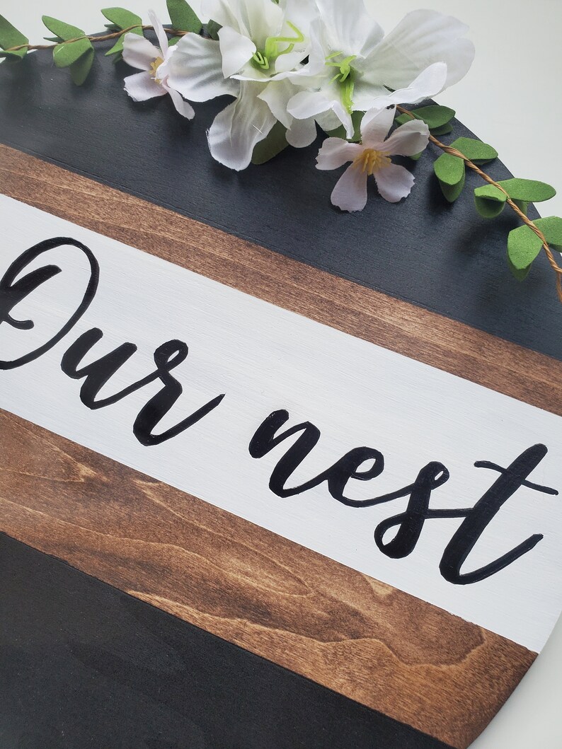 Our Nest Sign//circular Our Nest Sign//wooden Our Nest - Etsy