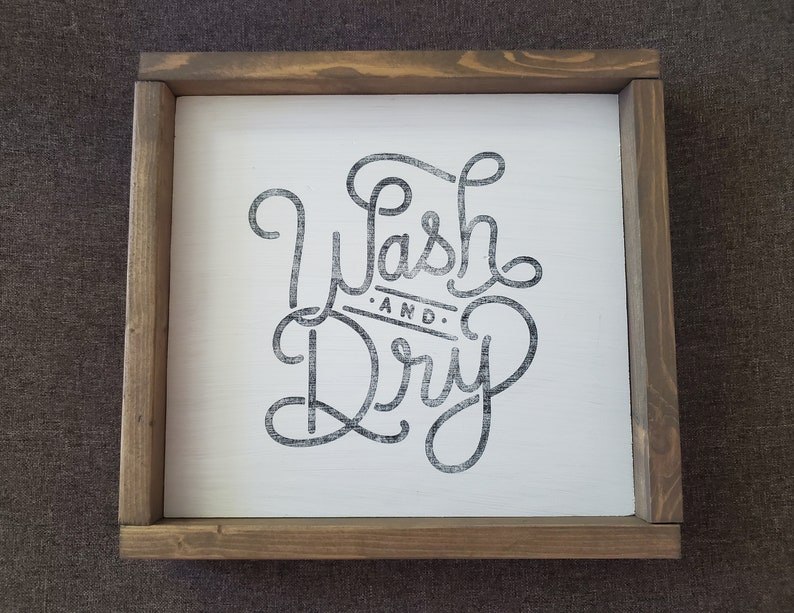Wash and Dry//wash and Dry Sign//wooden Wash and Dry - Etsy
