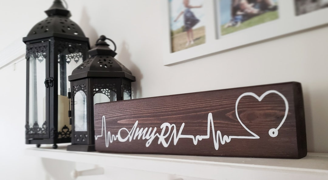 Custom Nurses Sign//wooden Custom Nurses Sign//ekg Nurses - Etsy