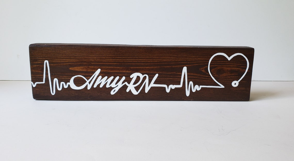 Custom Nurses Sign//wooden Custom Nurses Sign//ekg Nurses - Etsy