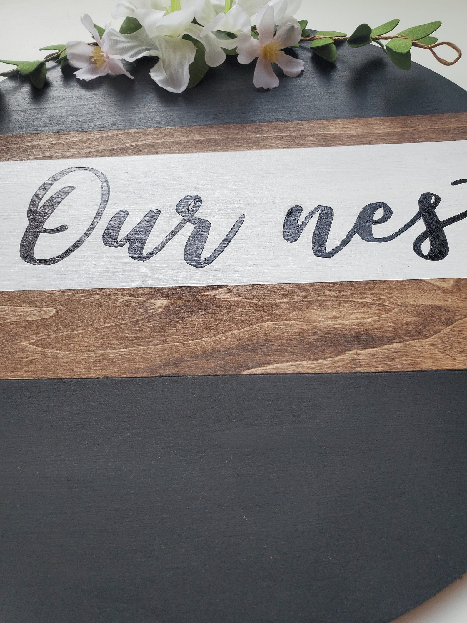Our Nest Sign//circular Our Nest Sign//wooden Our Nest | Etsy