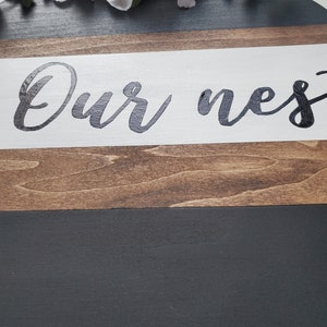 Our Nest Sign//circular Our Nest Sign//wooden Our Nest - Etsy