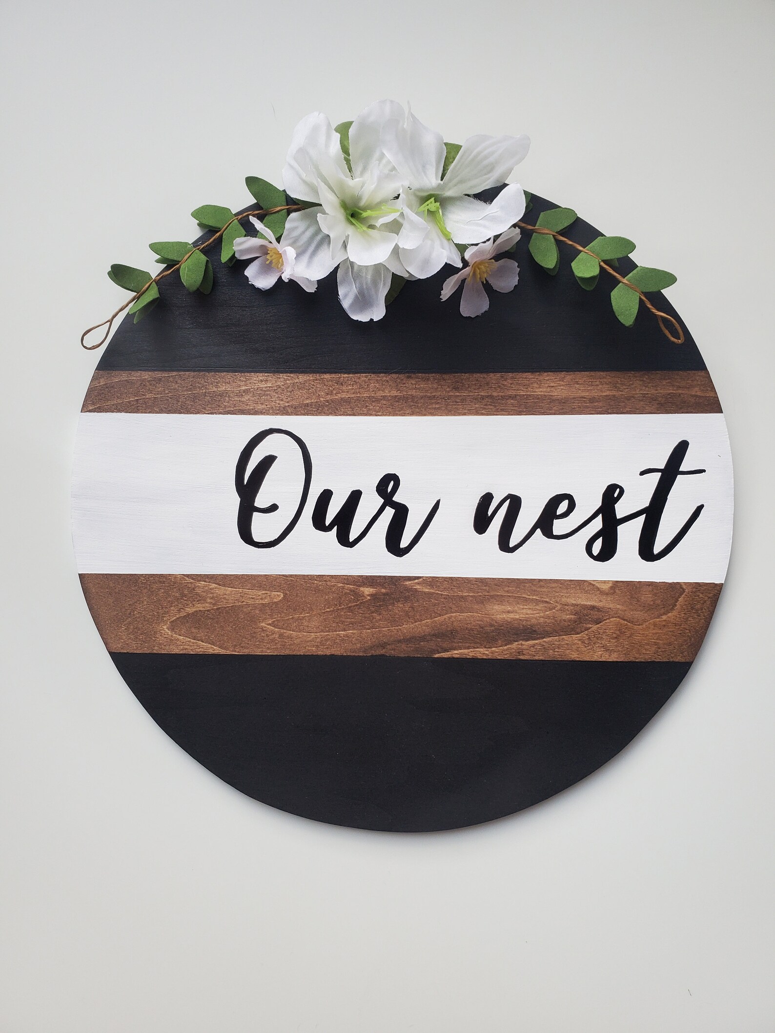 Our Nest Sign//circular Our Nest Sign//wooden Our Nest - Etsy