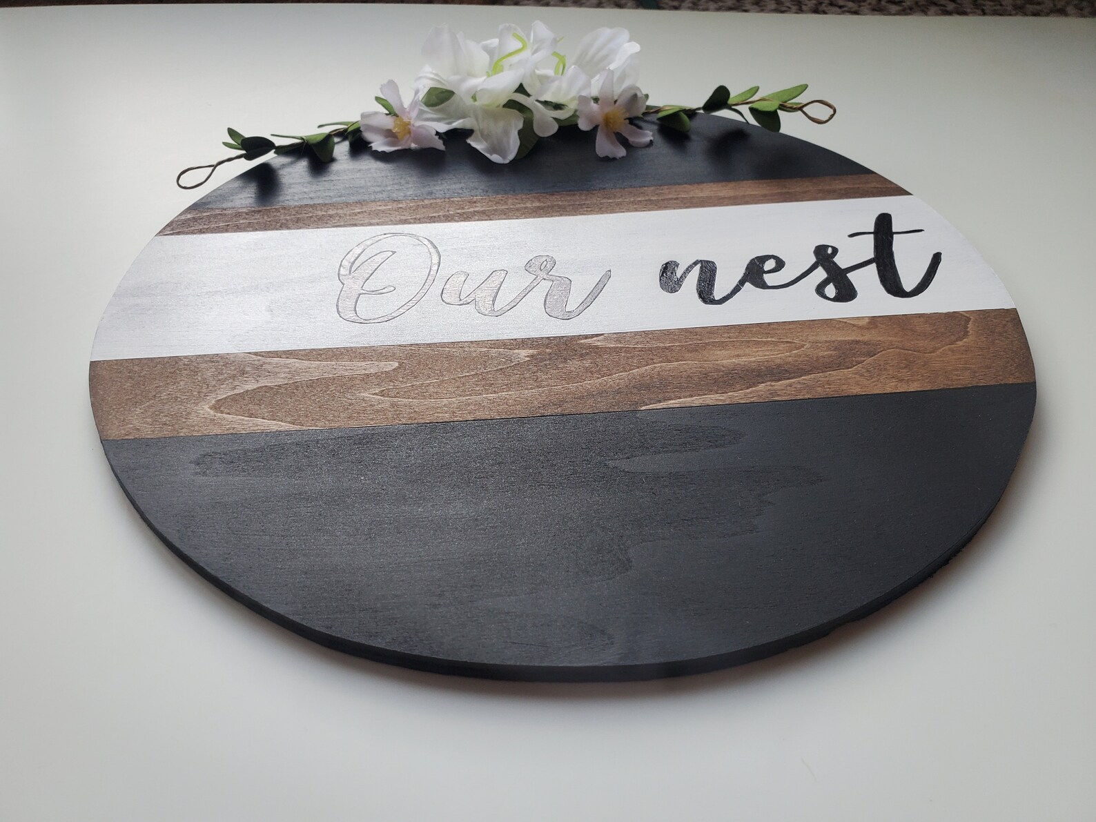 Our Nest Sign//circular Our Nest Sign//wooden Our Nest - Etsy