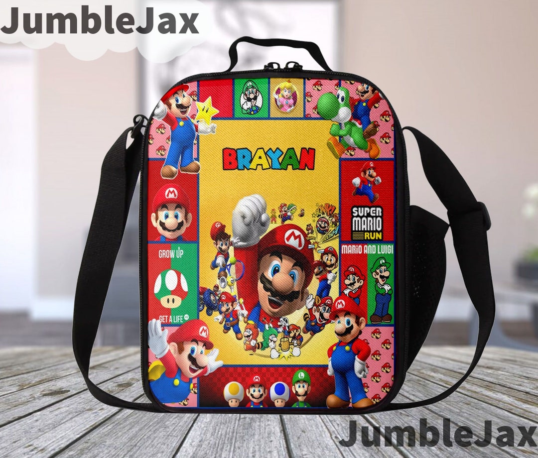 Super Mario Personalized Lunch Box Bag, Super Mario Custom Lunch Bag ...