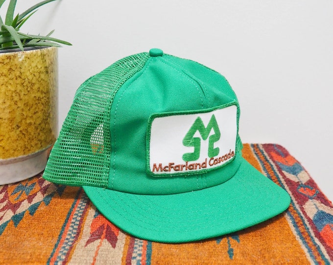 Mcfarland Cascade Patch Hat - Vintage Green Snap Back Hat - Made in USA ...