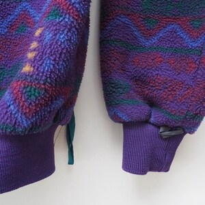 Vtg Columbia Purple Aztec Print Zip up Fleece Medium Vintage Columbia ...