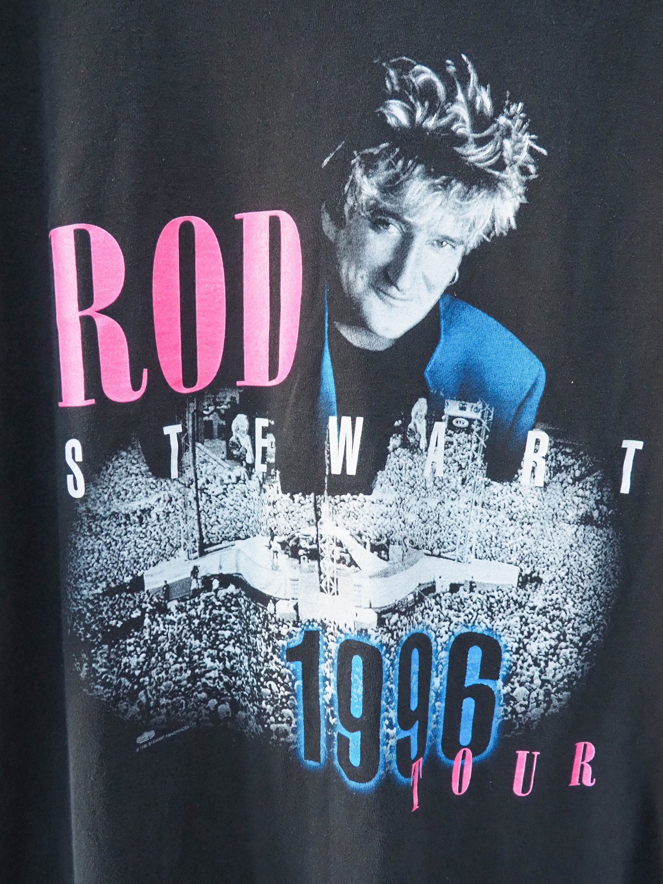 Rod Stewart Tour T Shirt - 1996 - in the Round Tour Shirt - VTG Rod ...