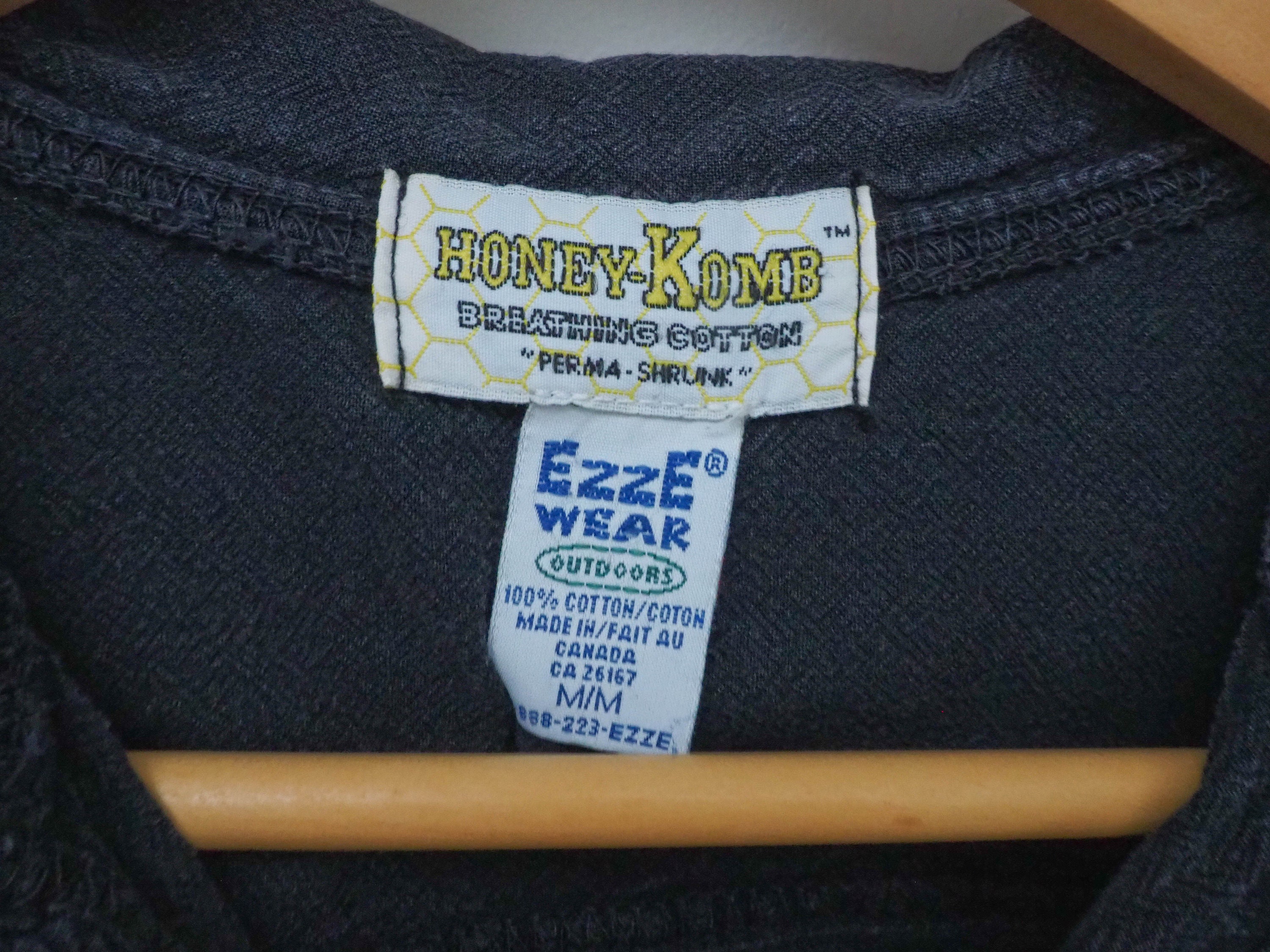 90s Ezze Wear Button up Shirt - Medium - 80s Honey-komb Pullover ...