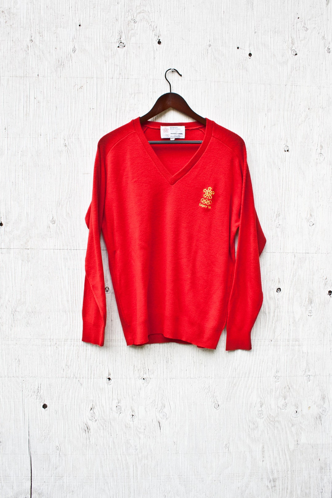 1988 Olympic Sweater - Large - '88 Team Sweater - Vtg XV Olympic White ...