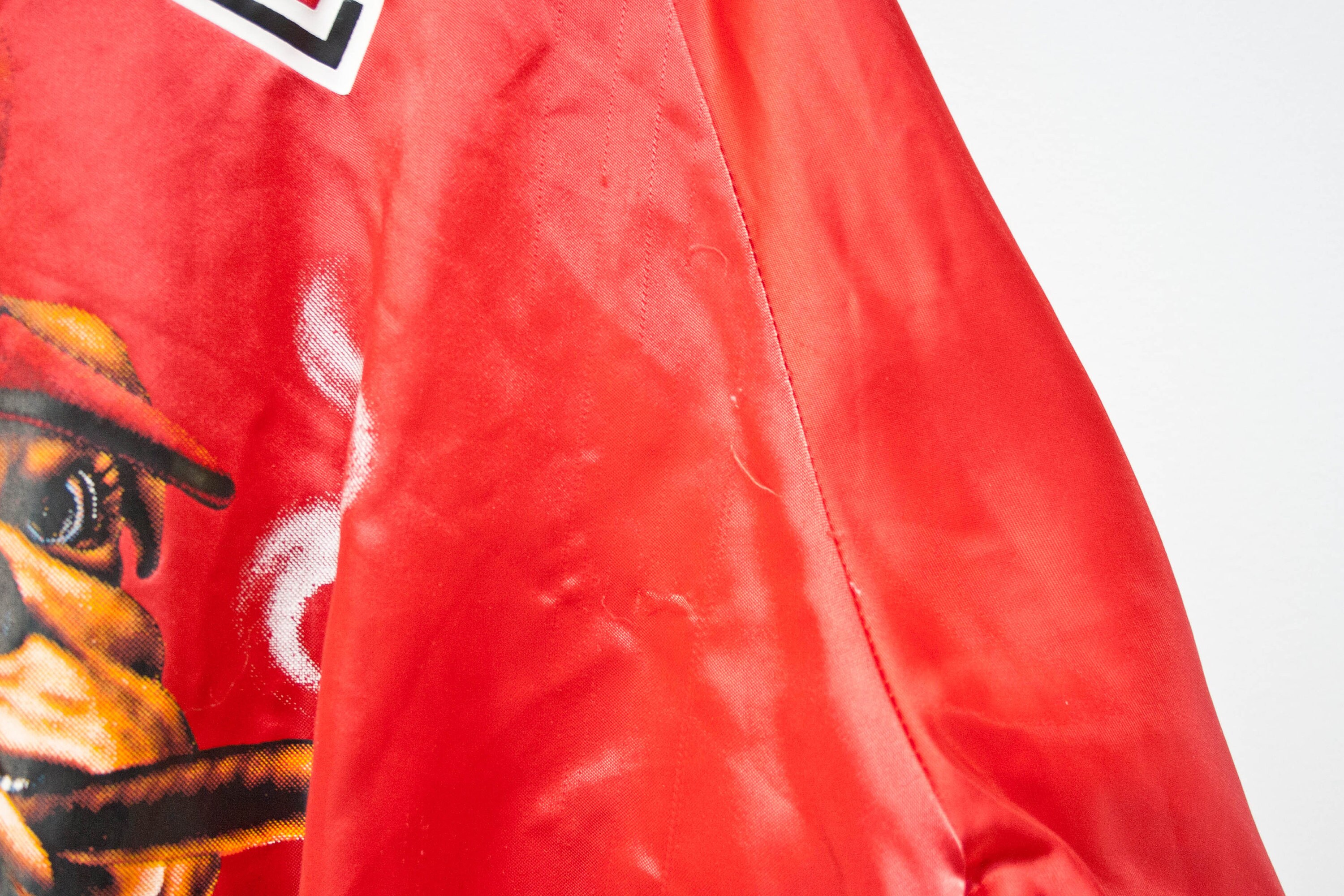 Vtg Red Nylon Satin Marines Bulldog Jacket - Medium -80s Marines ...