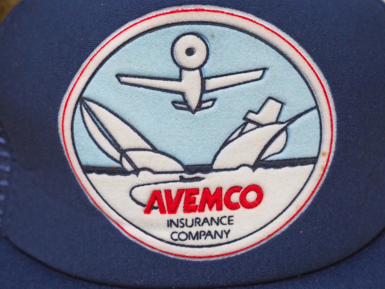 80s Avemco Insurance Logo Hat - Vintage Snap Back Hat - VTG Snap Back ...