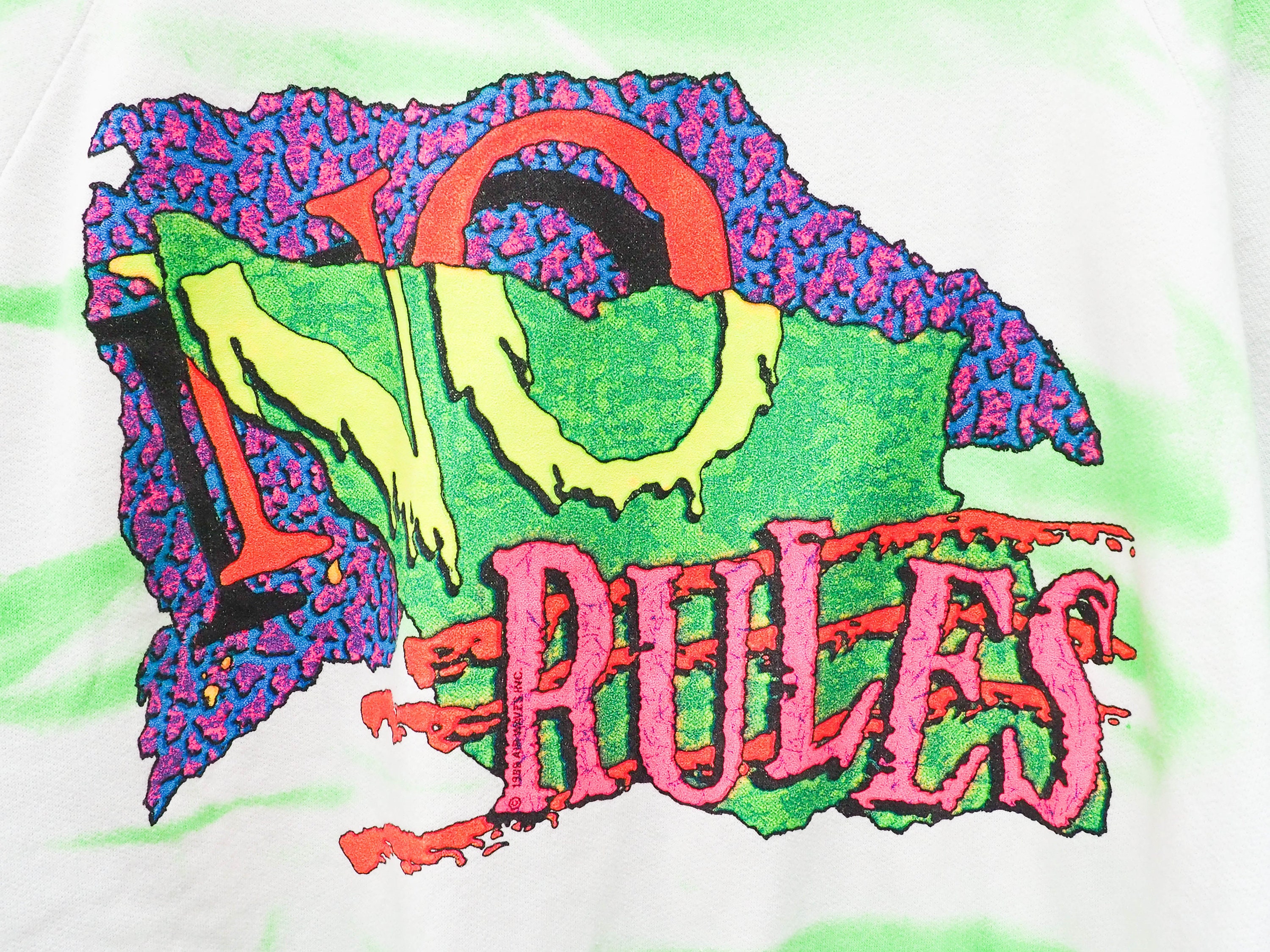 Neon NO RULES Crewneck - Womens Large - 80s Neon Air Waves Sweater ...