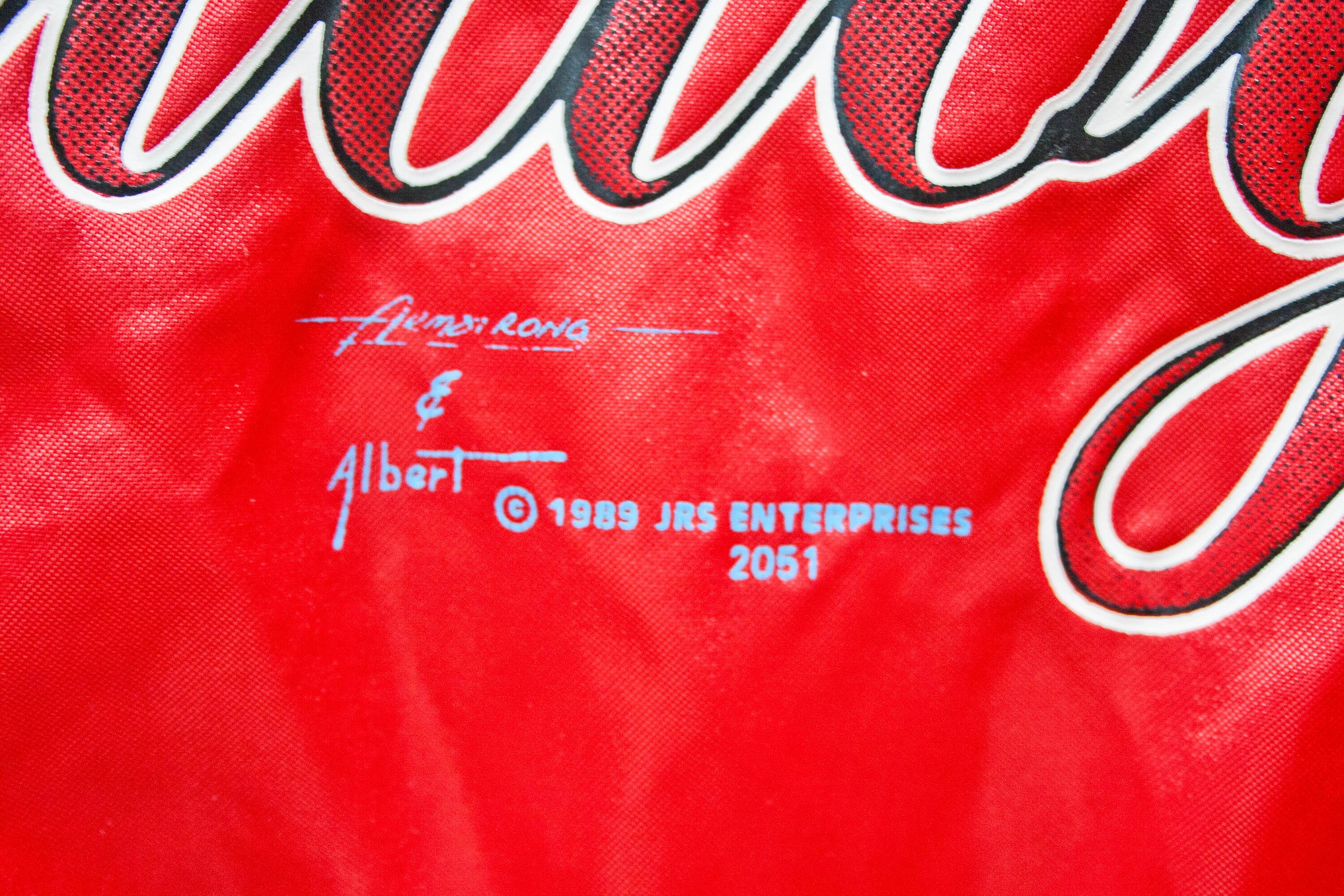 Vtg Red Nylon Satin Marines Bulldog Jacket - Medium -80s Marines ...