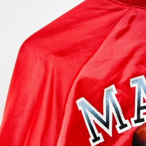 Vtg Red Nylon Satin Marines Bulldog Jacket - Medium -80s Marines ...