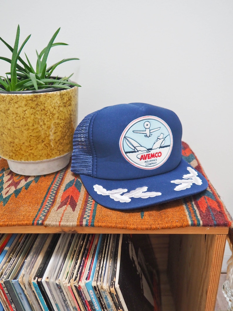 80s Avemco Insurance Logo Hat - Vintage Snap Back Hat - VTG Snap Back ...